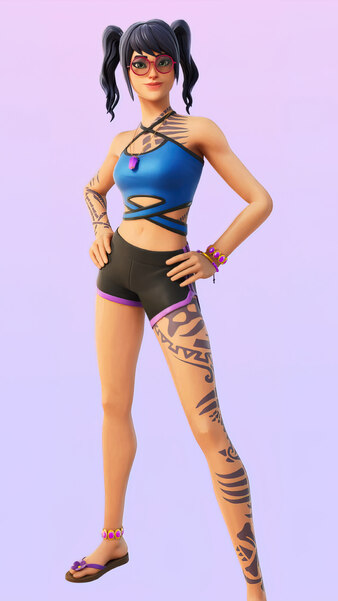 Fortnite Skin Scuba Crystal Outfit 4K Phone iPhone Wallpaper 9870a