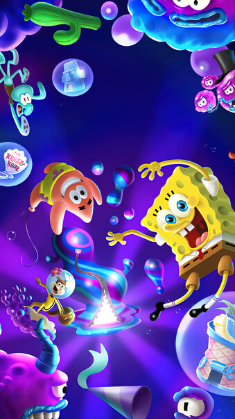 SpongeBob SquarePants The Cosmic Shake Characters 4K Phone iPhone Wallpaper 3660c