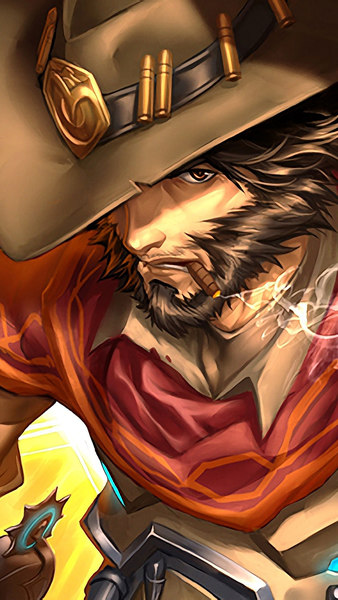 McCree, Overwatch, 4K, #27 Wallpaper iPhone Phone