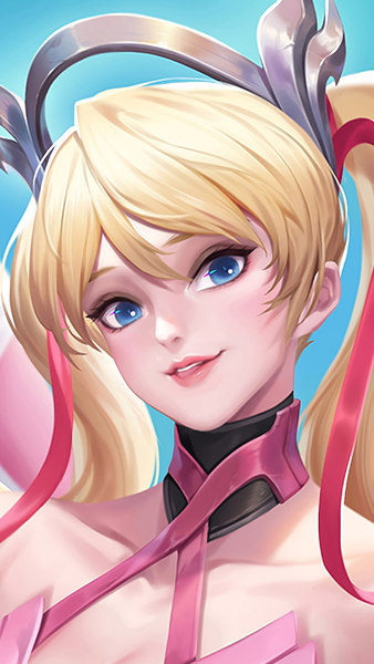 Pink Mercy, Overwatch, Art, 4K, #40 Wallpaper iPhone Phone