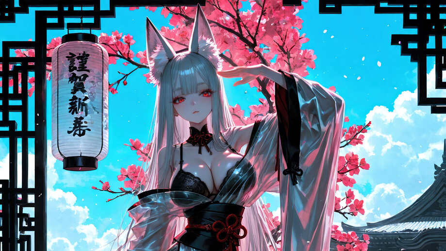 Anime, Fox, Girl, 4K, Wallpaper, #1195l Wallpaper 4K PC