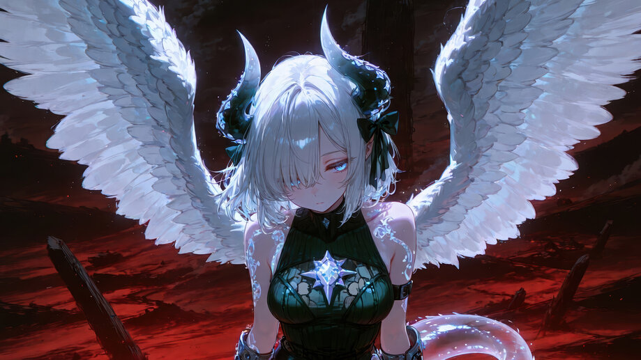 Anime, Girl, Dragon, 4K, Wallpaper, #1235l Wallpaper 4K PC