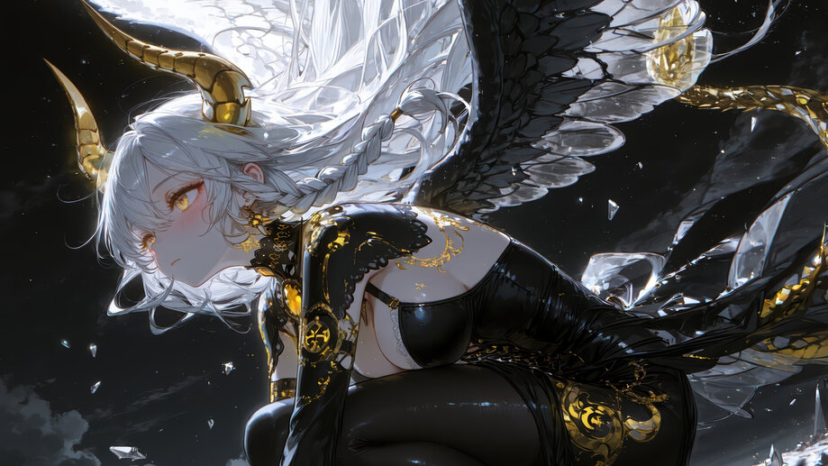 Anime, Girl, Dragon, 4K, Wallpaper, #1245l Wallpaper iPhone Phone