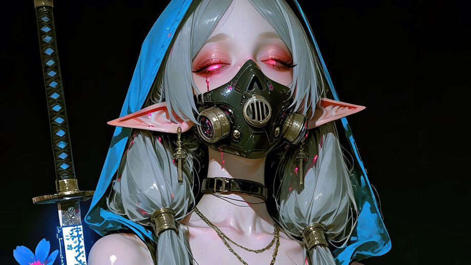 Anime, Girl, Mask, Elf, 4K, Wallpaper, #1255l Wallpaper 4K PC