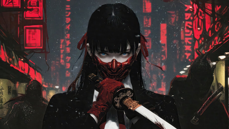 Anime, Girl, Mask, 4K, Wallpaper, #1345l Wallpaper 4K PC