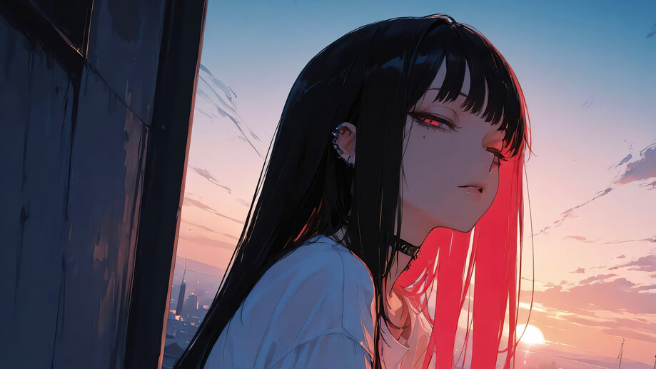 Anime, Girl, Sunrise, 4K, Wallpaper, #1465l Wallpaper 4K PC