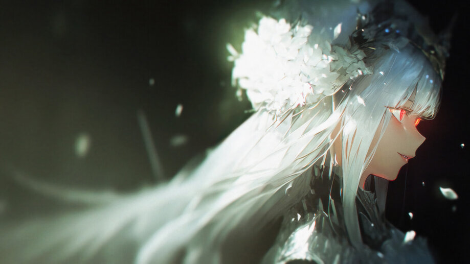 Anime, Girl, White, Hair, 4K, #1325l Wallpaper 4K PC