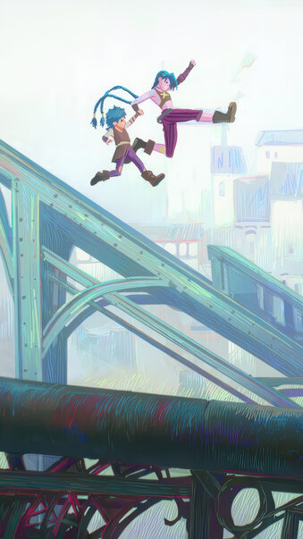 Jinx and Isha Arcane S2 Wallpaper iPhone Phone