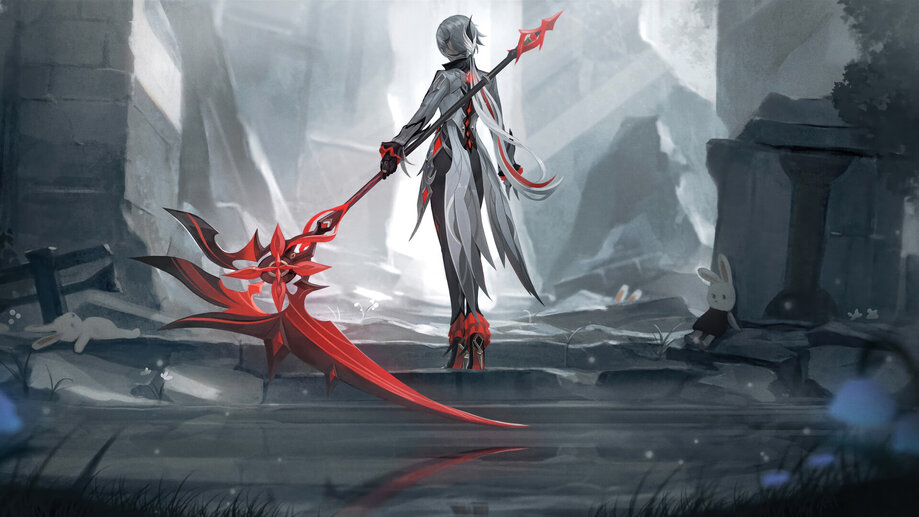 Arlecchino, Scythe, 4K, Wallpaper, #8325k Wallpaper 4K PC