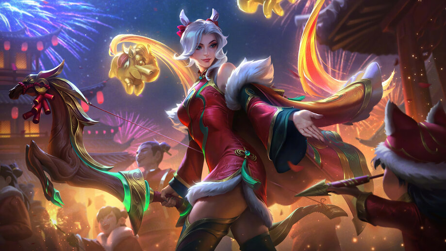 Ashe, Firecracker, LoL, 4K, 8K, #7835l Wallpaper iPhone Phone