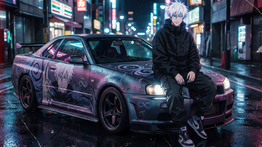 Gojo, JJK, Car, 4K, Wallpaper, #4485l Wallpaper 4K PC