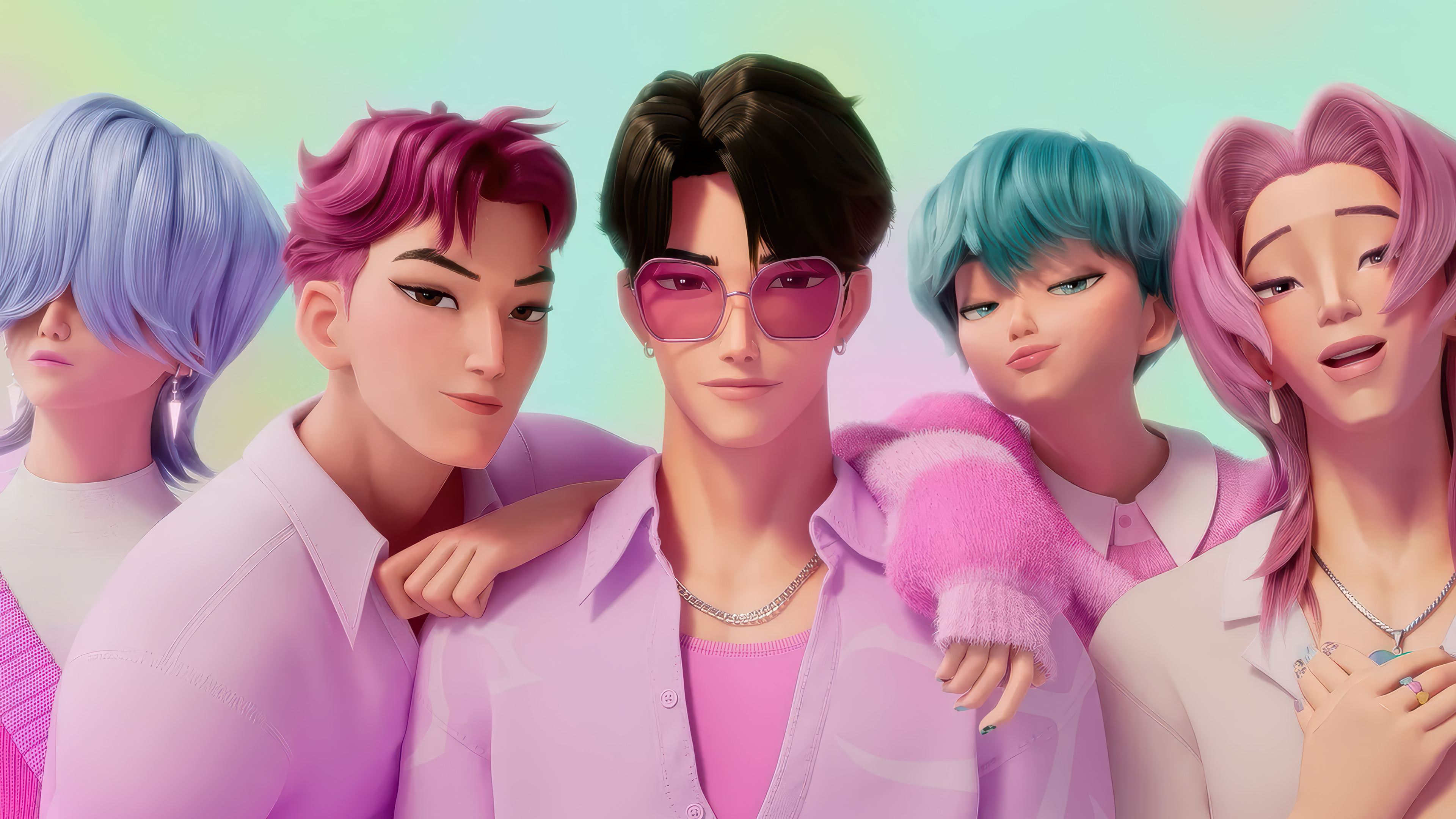 6505f Kpop Demon Hunters Saja Boys 4K Wallpaper 4K PC