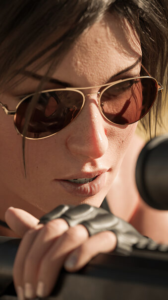 Lara Croft Sniper Rifle Tomb 4K #1240h Wallpaper PC Desktop