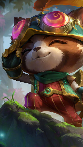 Teemo Rework Skin Splash Art LoL Update Wallpaper iPhone Phone