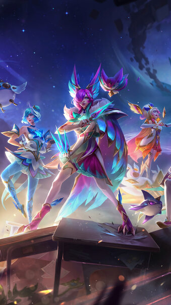 Star Guardian Xayah Orianna 4K 8K #7531h Wallpaper PC Desktop