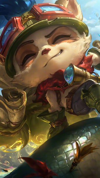 Teemo Rework Skin Splash Art LoL Update Wallpaper iPhone Phone