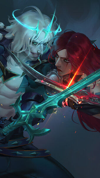 Viego vs Katarina LoL Art 4K #3591i Wallpaper PC Desktop