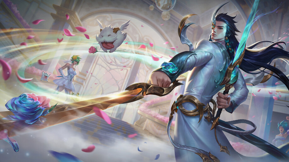 Yone Crystal Rose Skin LoL 4K 8K #8651i Wallpaper PC Desktop